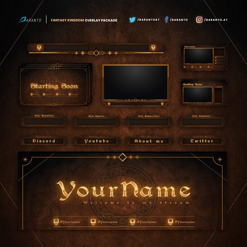 Animated Fantasy Kingdom Overlay Twitch Package Instant - Etsy