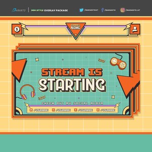 Animated 90s Retro Overlay Twitch Package | Instant Download / Ready to ...