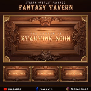 Animated Fantasy Tavern Overlay Twitch Package | Instant Download ...