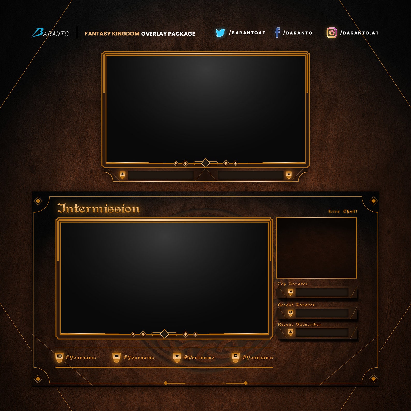 Animated Fantasy Kingdom Overlay Twitch Package Instant - Etsy