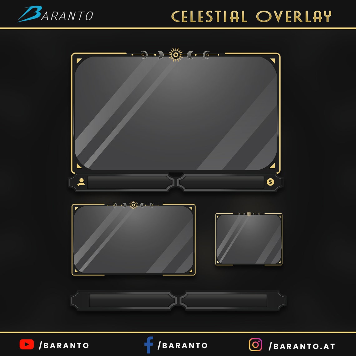 Animated Celestial Overlay Twitch Package | Instant Download / Ready to ...