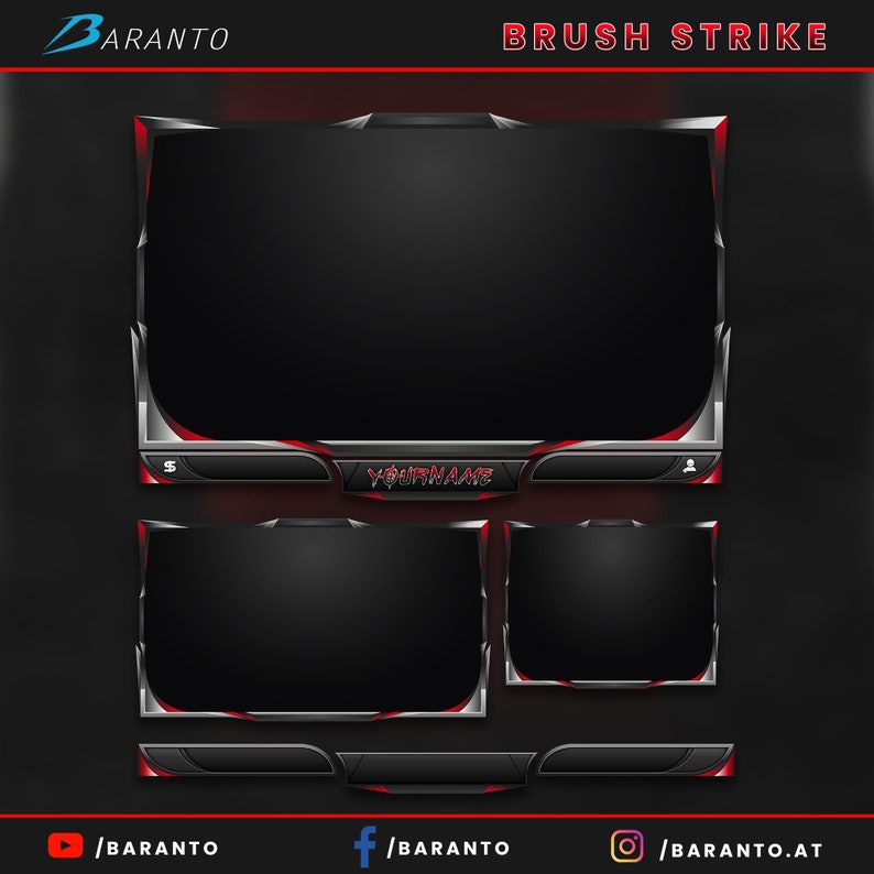Animated Brush Strike Overlay Twitch Package Custom Names - Etsy