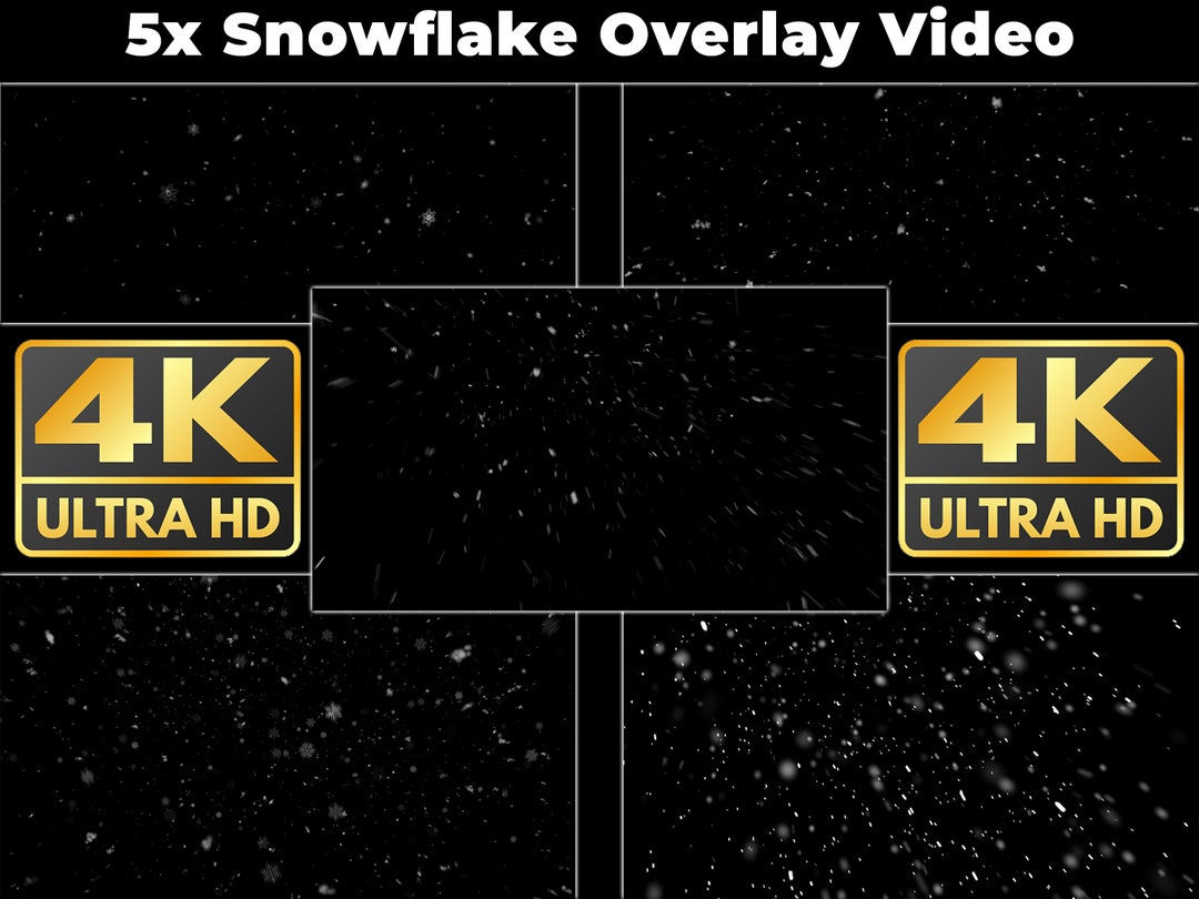 Animated 4K Stream Decoration | 5x Snow Falling Overlay Video Package ...