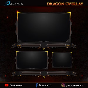 Animated Dragon Overlay Twitch Package | Instant Download / Ready to ...
