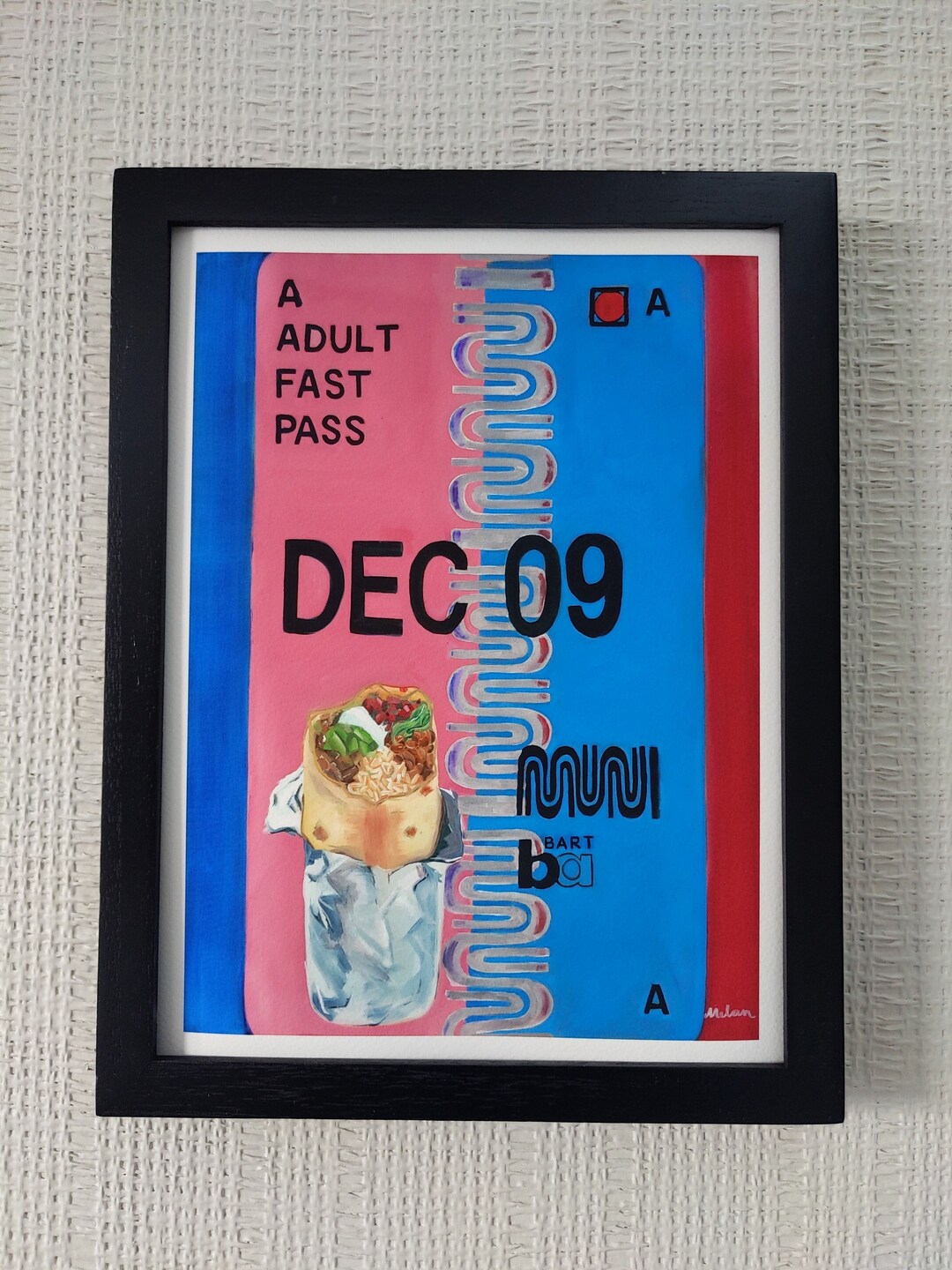 Muni Fast Pass: Burrito --print - Etsy