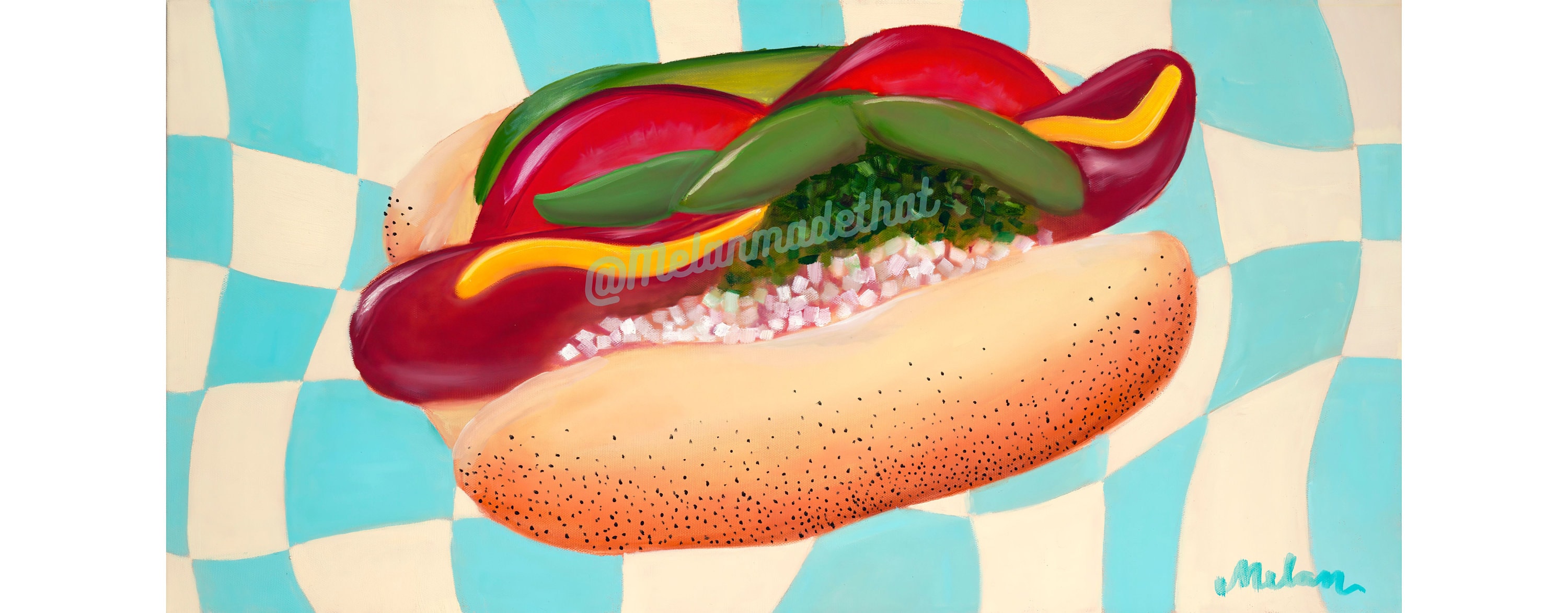 Chicago Hot Dog--print - Etsy