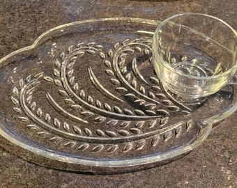 Federal Glass Snack Set - Etsy