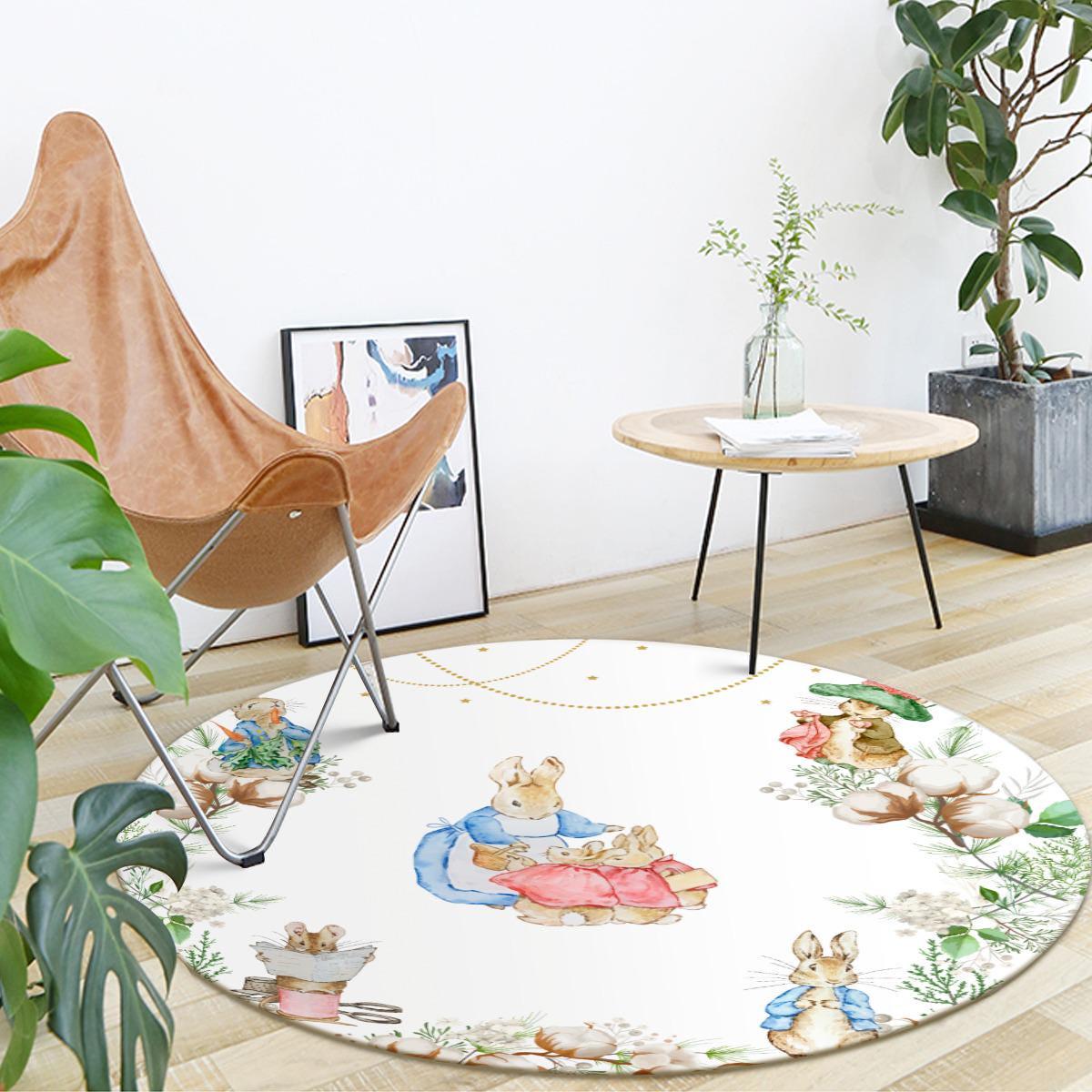 Peter Rabbit Round Rug for Nursery or Kids Playroom, Peter Rabbit Theme ...