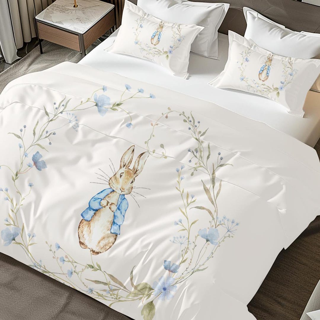 Personalized Peter Rabbit Duvet Cover Set – Cotton Kids Bedding - Etsy