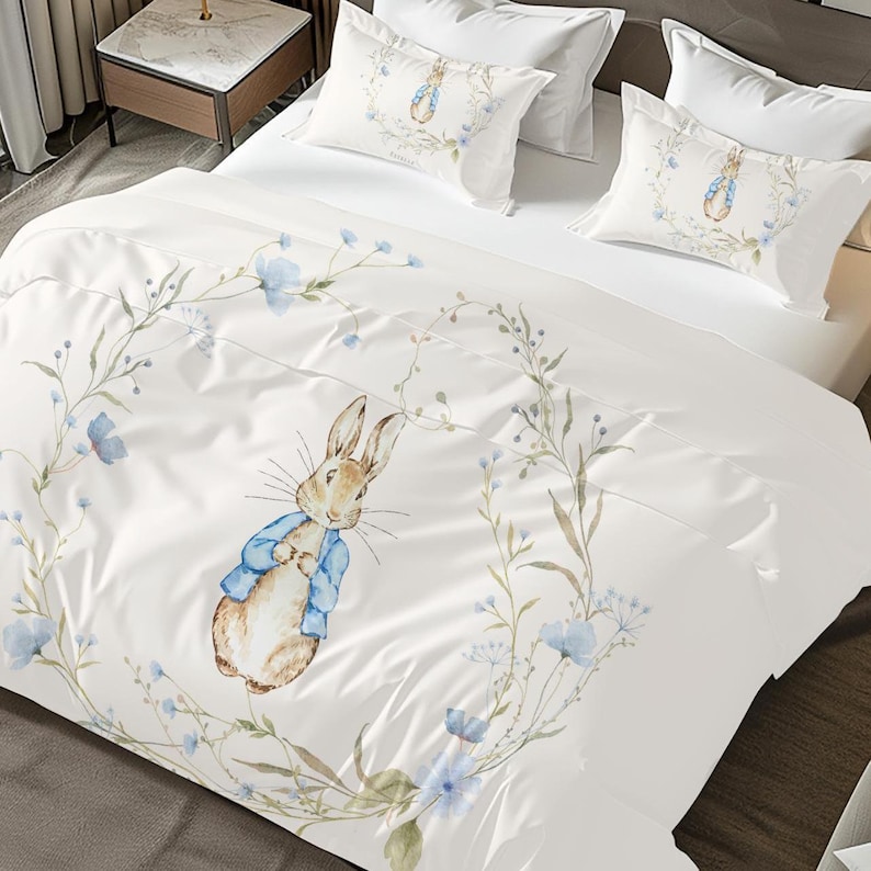 Personalized Peter Rabbit Duvet Cover Set – Cotton Kids Bedding - Etsy
