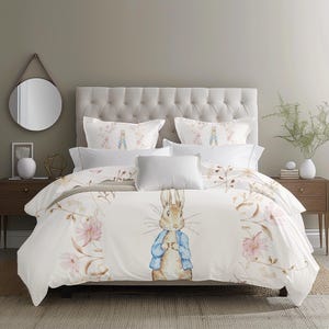 Peter Rabbit Personalized Duvet Cover Set - Blue Custom Bedding ...