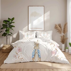Peter Rabbit Personalized Duvet Cover Set - Blue Custom Bedding ...