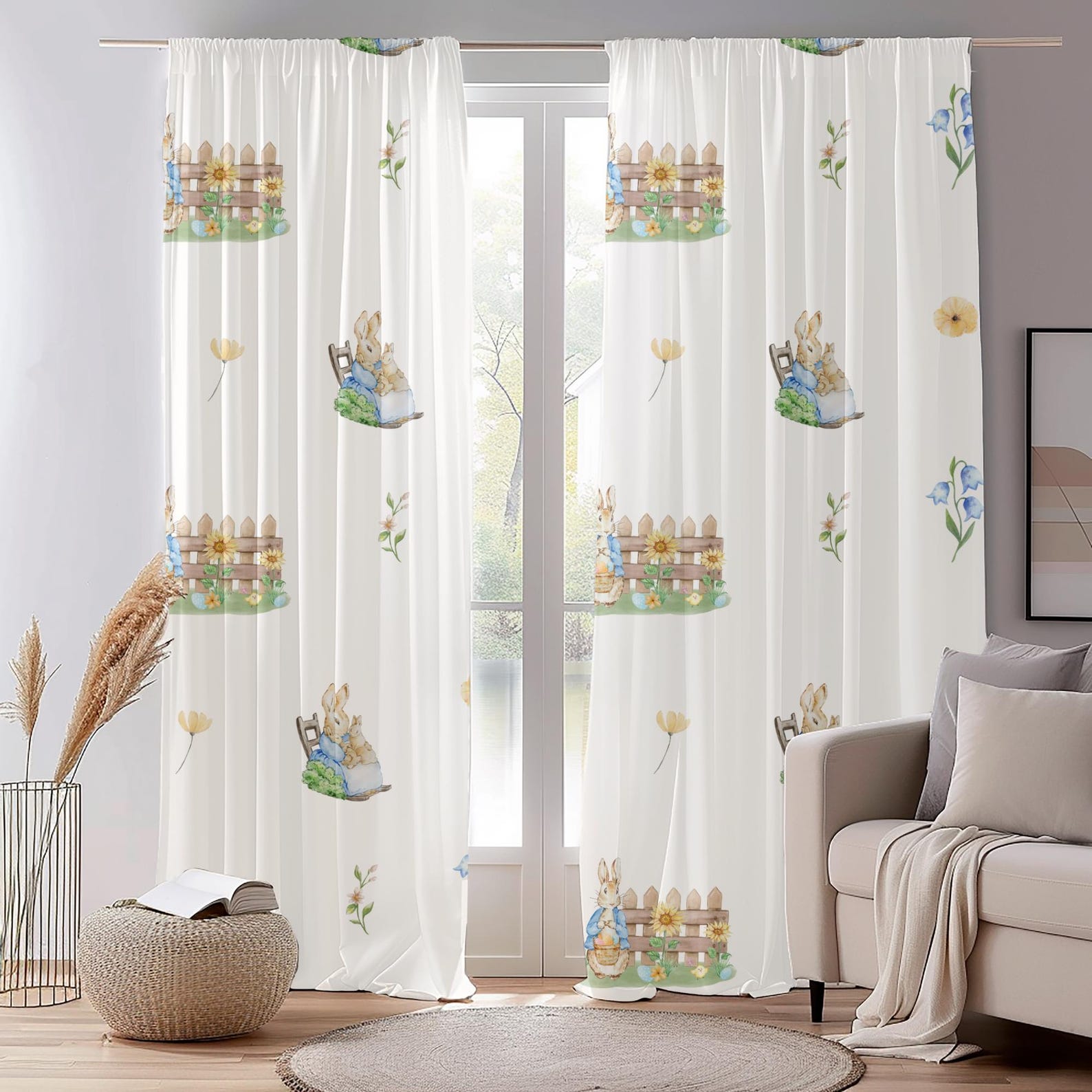 Peter Rabbit Round Rug for Nursery or Kids Playroom, Peter Rabbit Theme ...