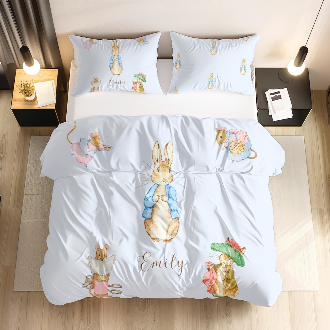Peter Rabbit Personalized Bedding Set - Peter Rabbit Custom Duvet Cover ...