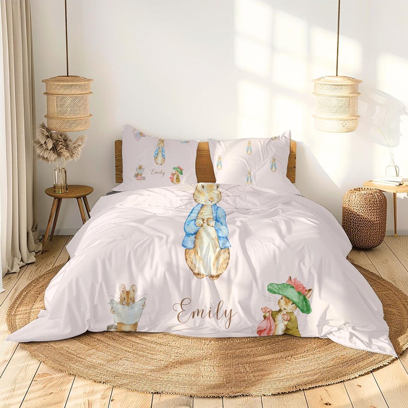 Peter Rabbit Personalized Bedding Set - Peter Rabbit Custom Duvet Cover ...
