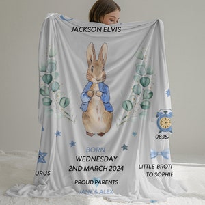 Peter Rabbit Blanket, Girls Nursery Blanket,girls Nursery Decor,baby ...