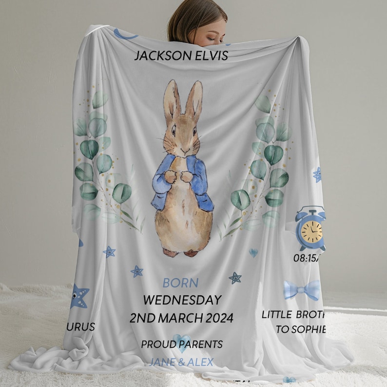 Peter Rabbit Blanket, Girls Nursery Blanket,girls Nursery Decor,baby ...