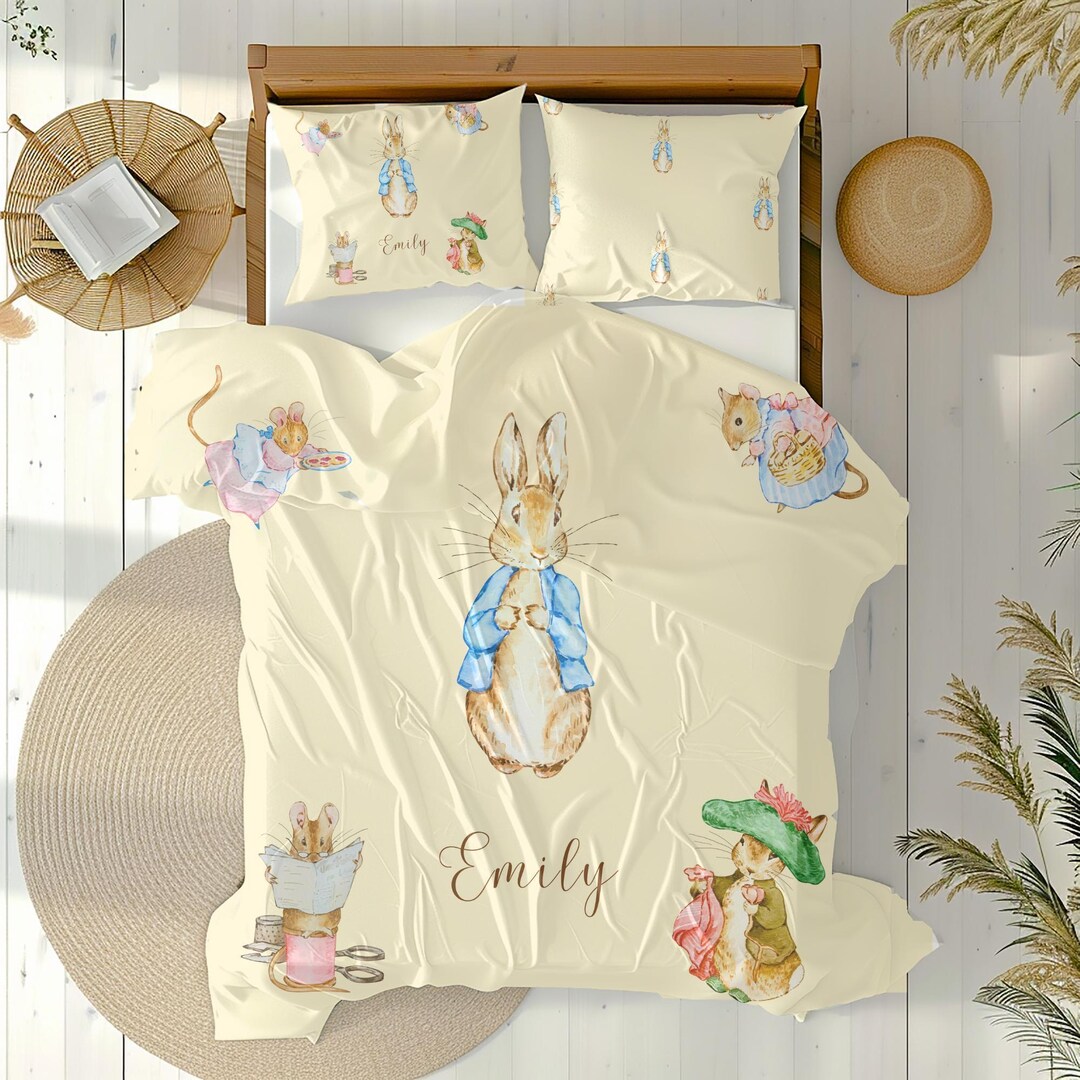 Peter Rabbit Personalized Bedding Set - Peter Rabbit Custom Duvet Cover ...