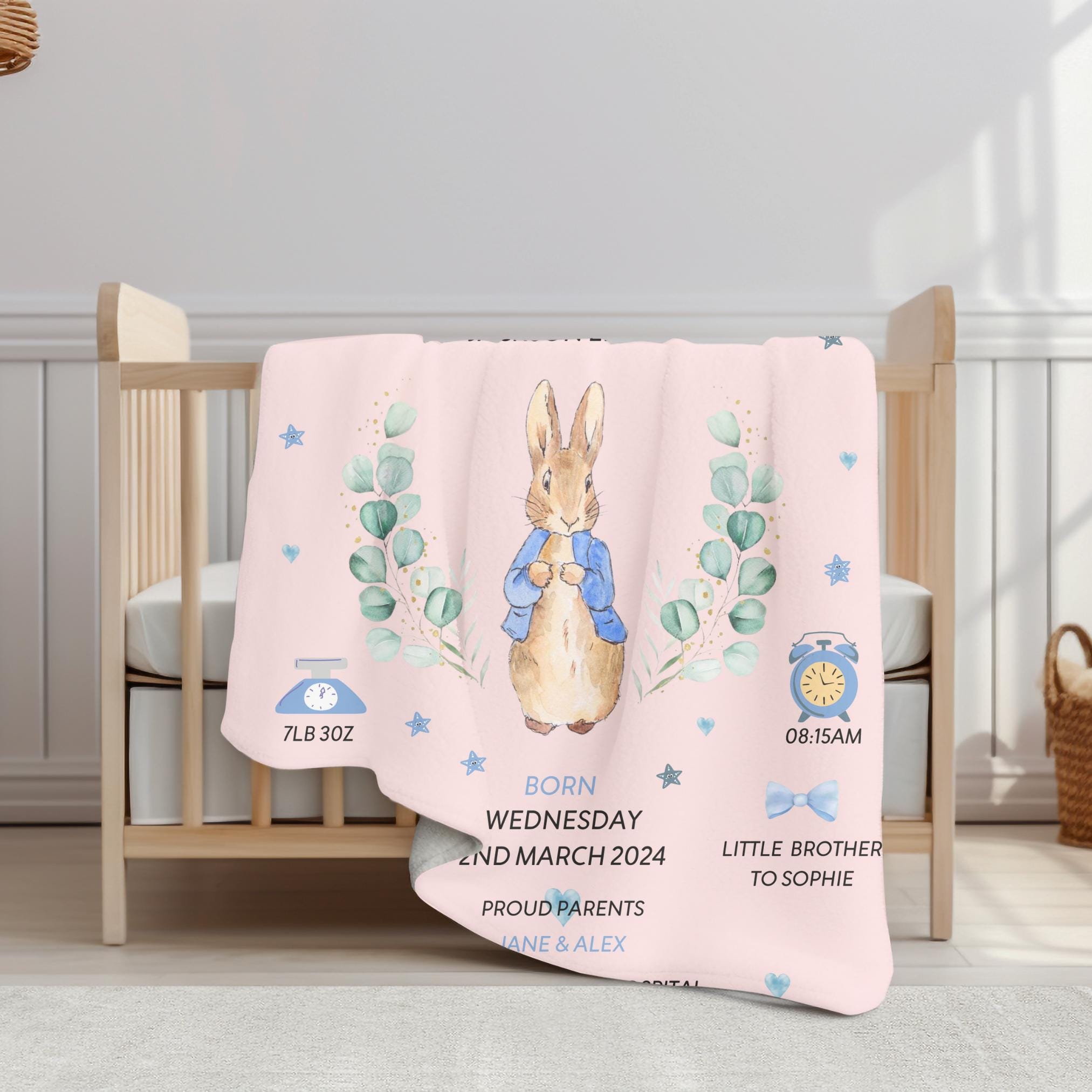 Peter Rabbit Blanket, Girls Nursery Blanket,girls Nursery Decor,baby ...