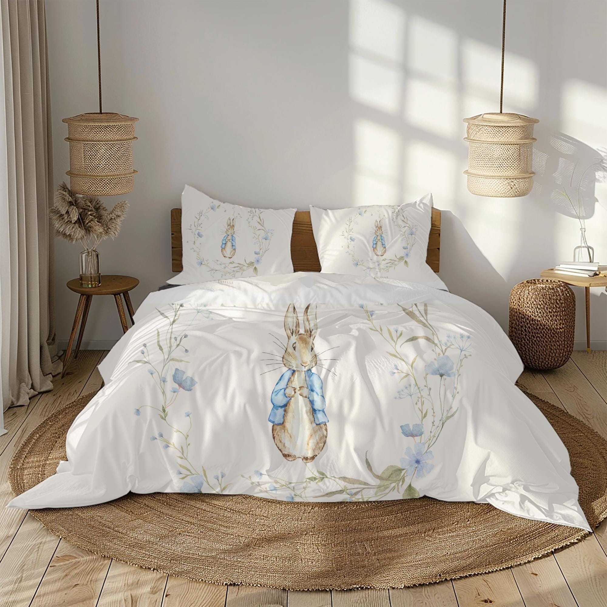 Personalized Peter Rabbit Duvet Cover Set – Cotton Kids Bedding - Etsy