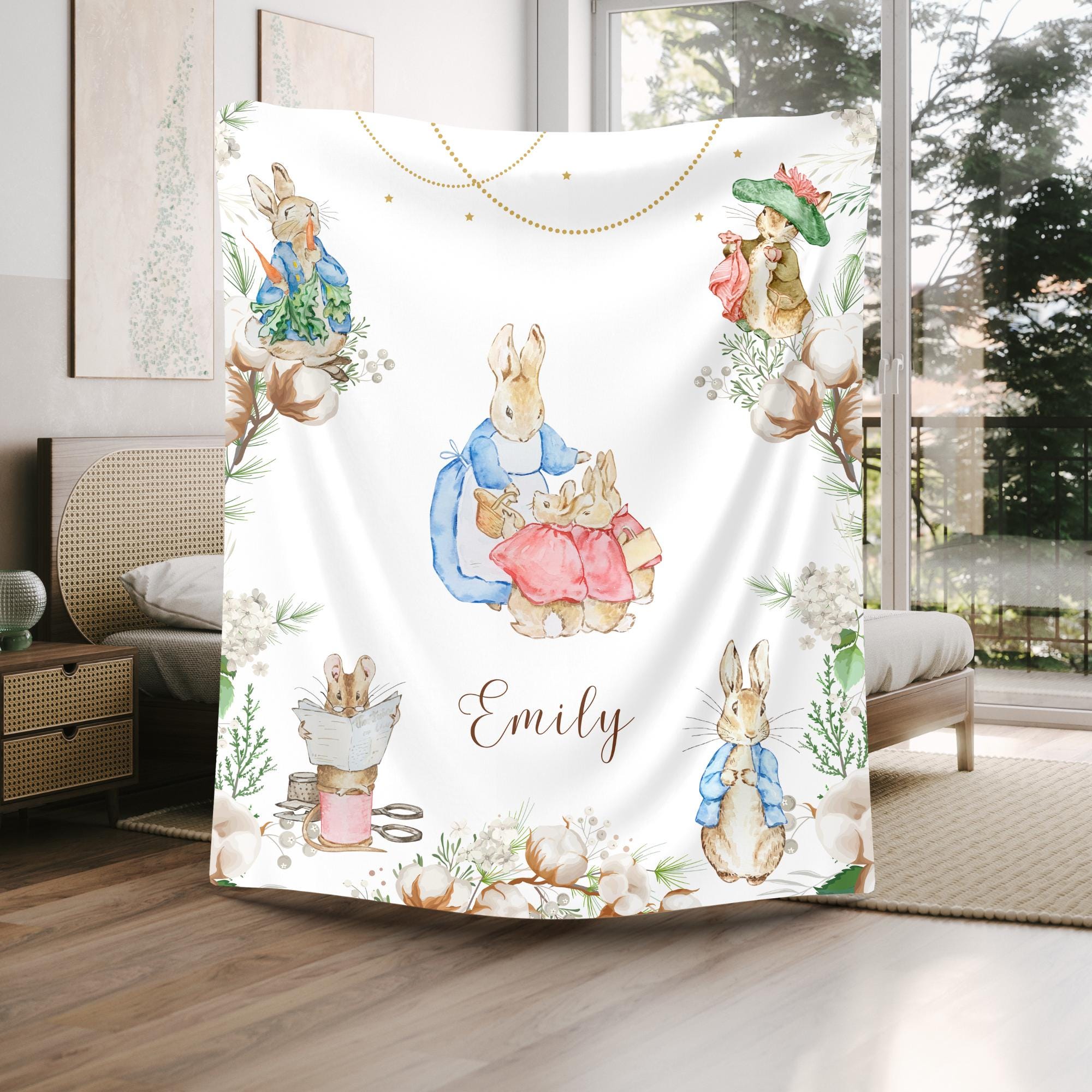 Peter Rabbit Blanket, Girls Nursery Blanket,girls Nursery Decor,baby ...