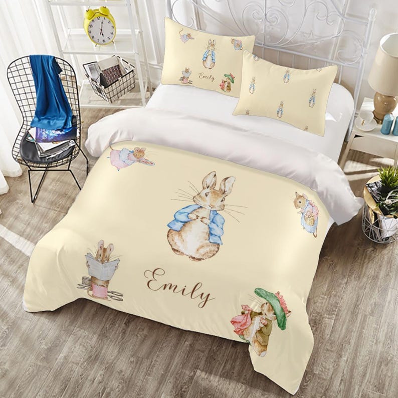 Peter Rabbit Personalized Bedding Set - Peter Rabbit Custom Duvet Cover ...