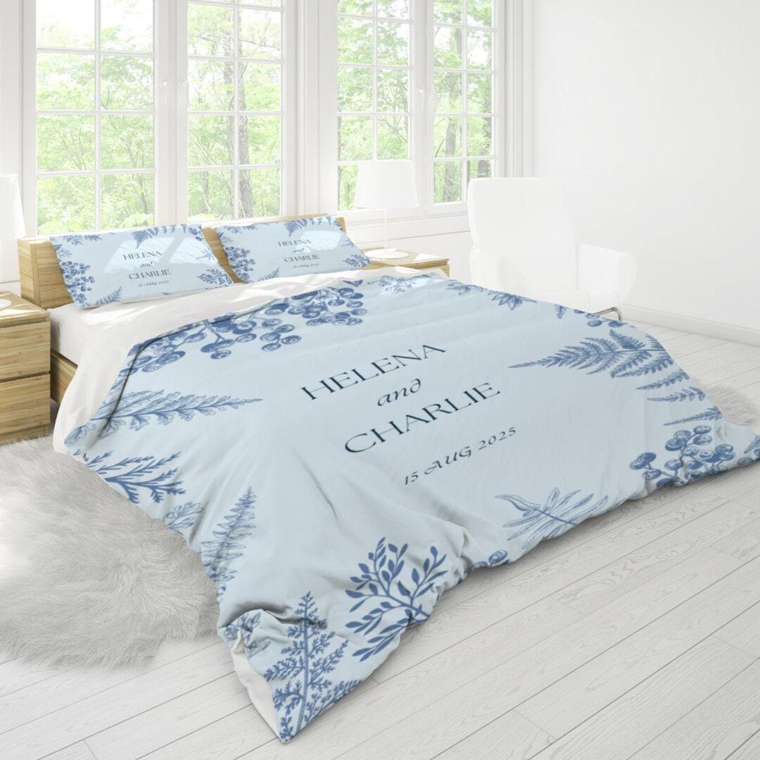 Personalized Duvet Cover Set Custom Bedding Set for Housewarming ...