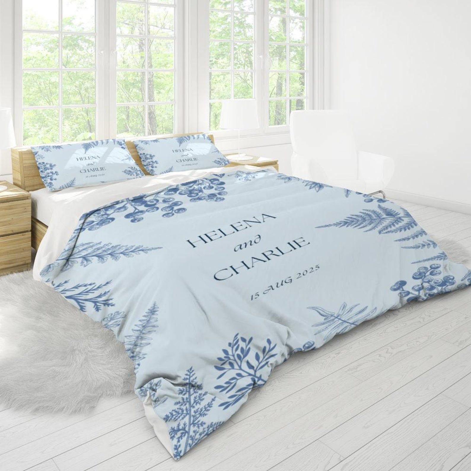 Personalized Duvet Cover Set Custom Bedding Set for Housewarming ...