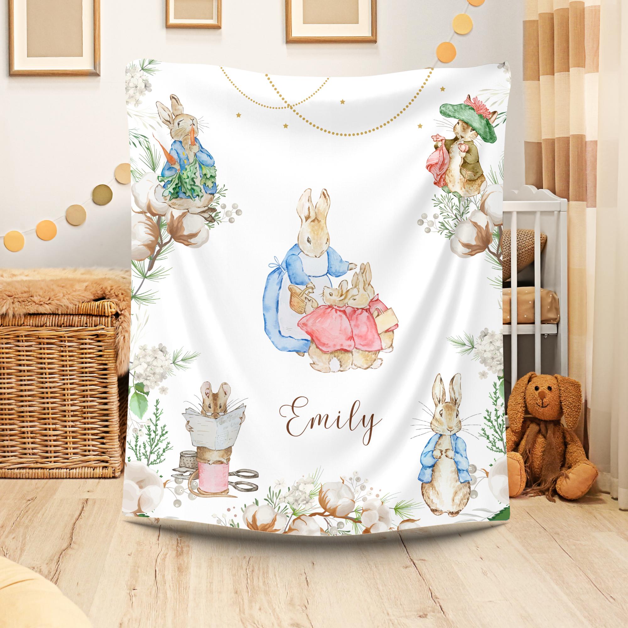 Peter Rabbit Blanket, Girls Nursery Blanket,girls Nursery Decor,baby ...