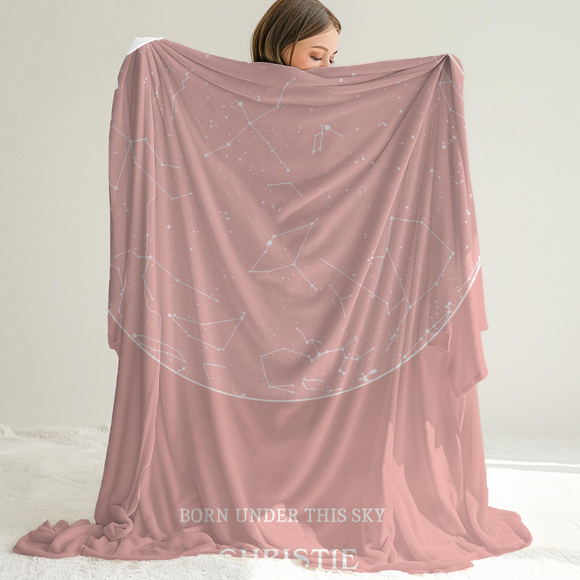 Personalized Constellation Map Blanket, Star Map Throw, Personalized ...