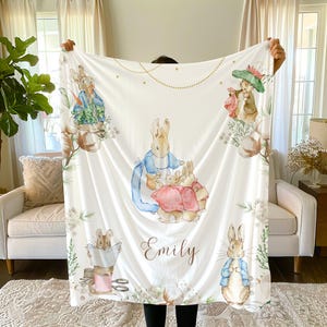 Peter Rabbit Blanket, Girls Nursery Blanket,girls Nursery Decor,baby ...