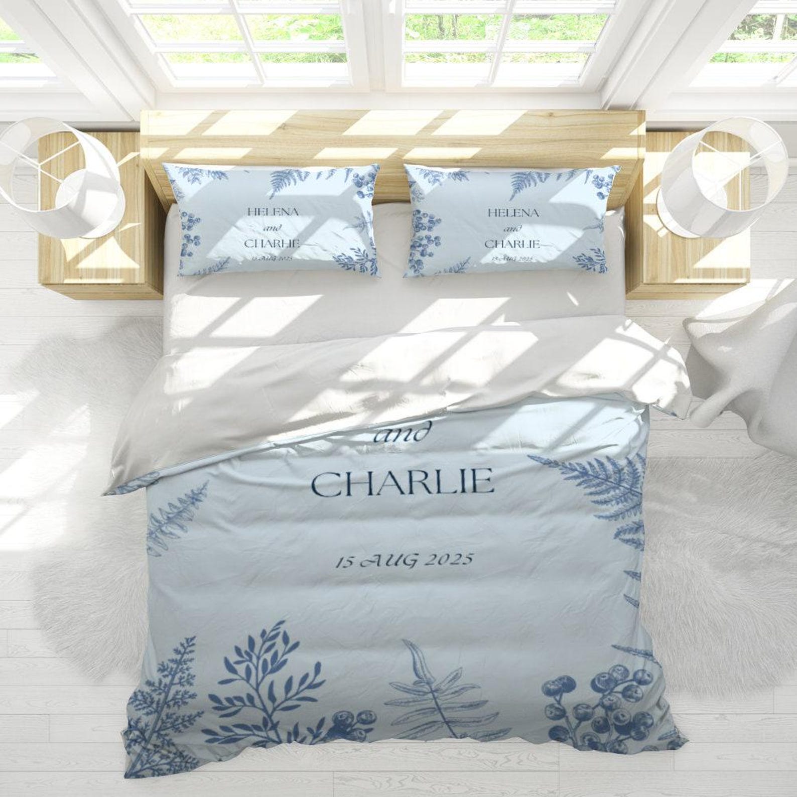Personalized Duvet Cover Set Custom Bedding Set for Housewarming ...