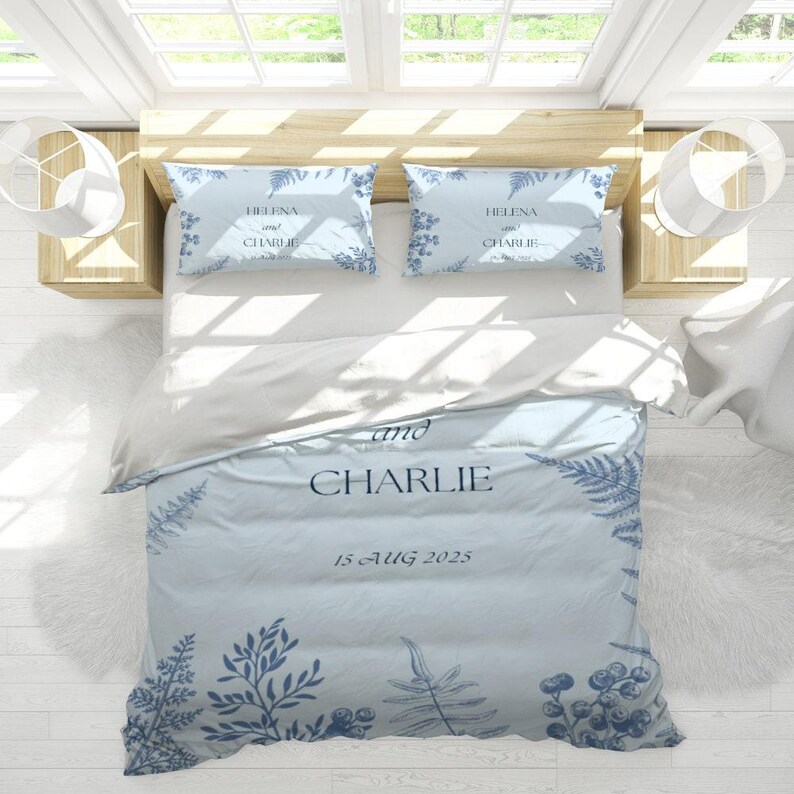 Personalized Duvet Cover Set Custom Bedding Set for Housewarming ...