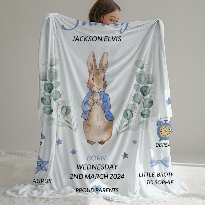 Peter Rabbit Blanket, Girls Nursery Blanket,girls Nursery Decor,baby ...