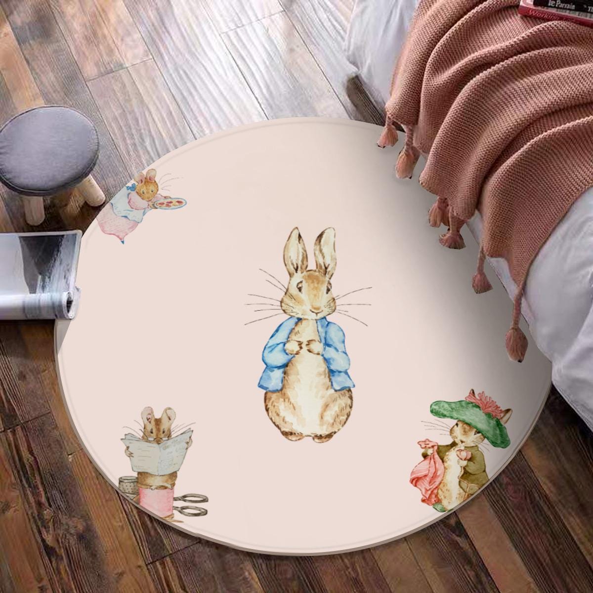 Peter Rabbit Rug, Beatrix Potter Decor, Rabbit Rug, Peter Rabbit ...