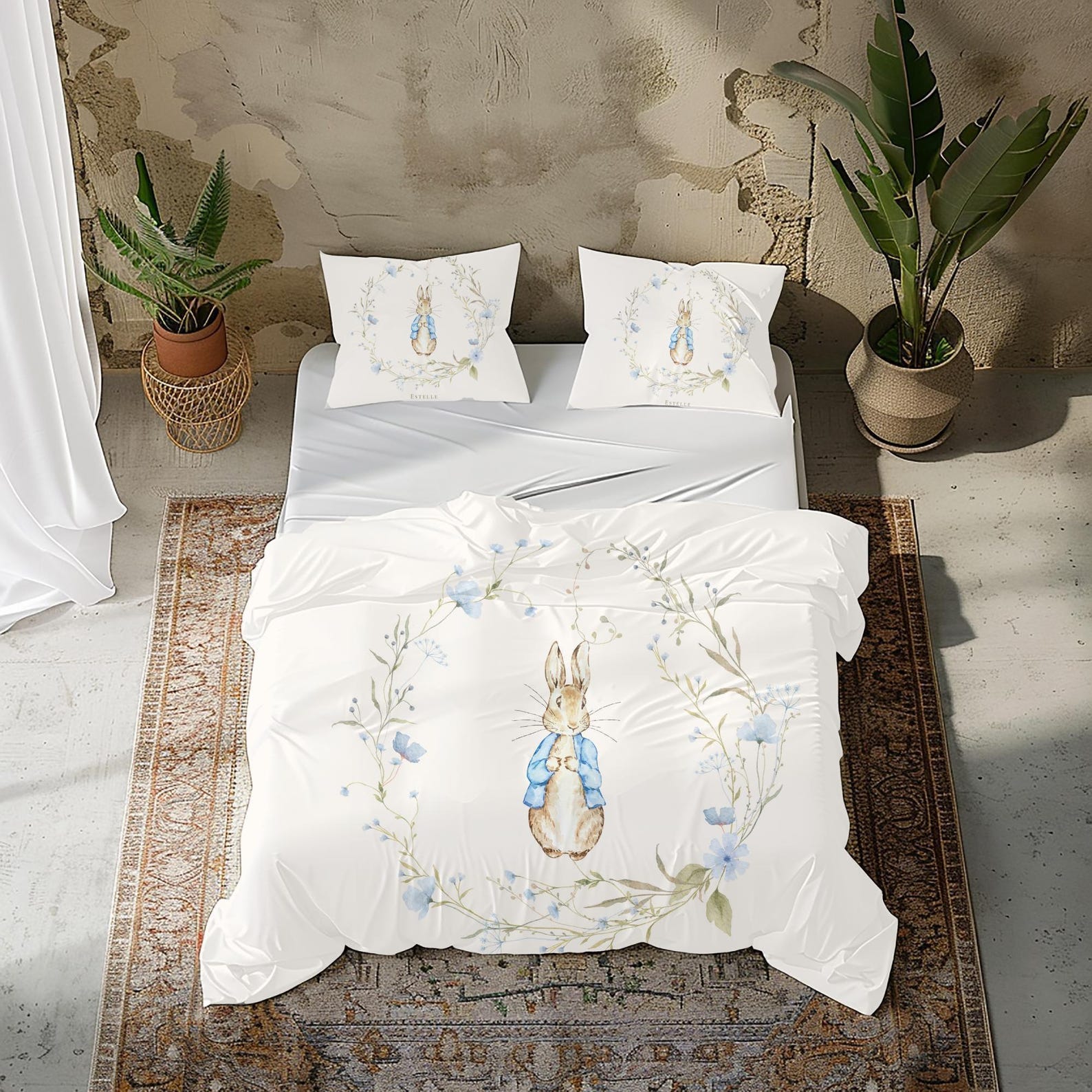 Personalized Peter Rabbit Duvet Cover Set – Cotton Kids Bedding - Etsy