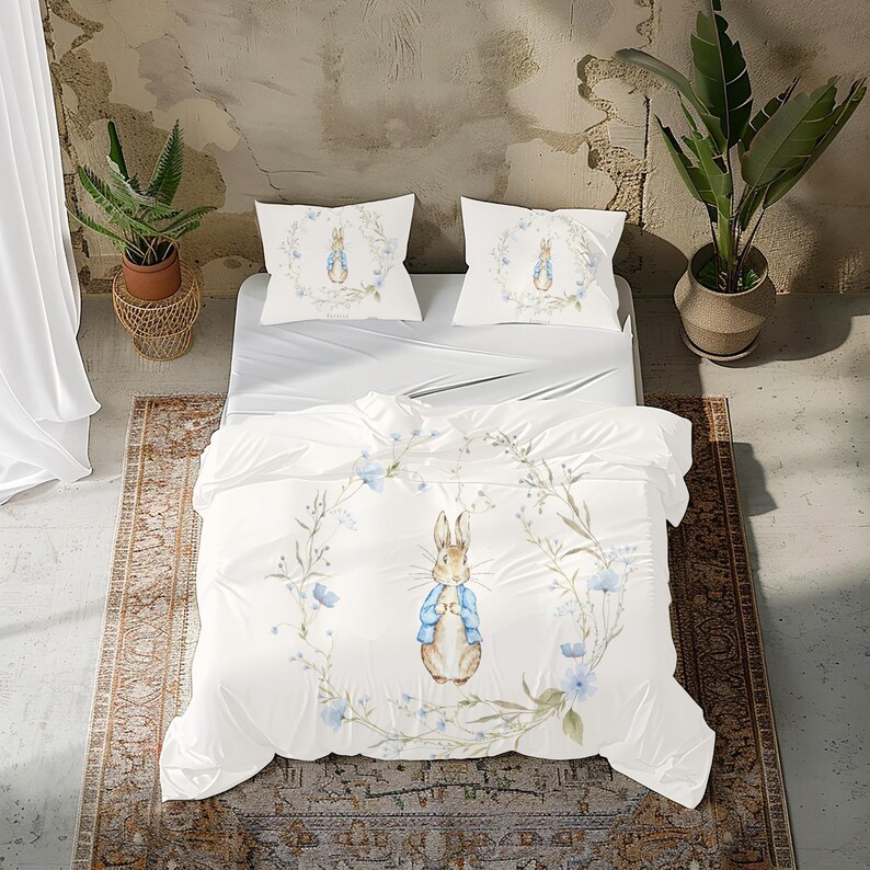 Personalized Peter Rabbit Duvet Cover Set – Cotton Kids Bedding - Etsy