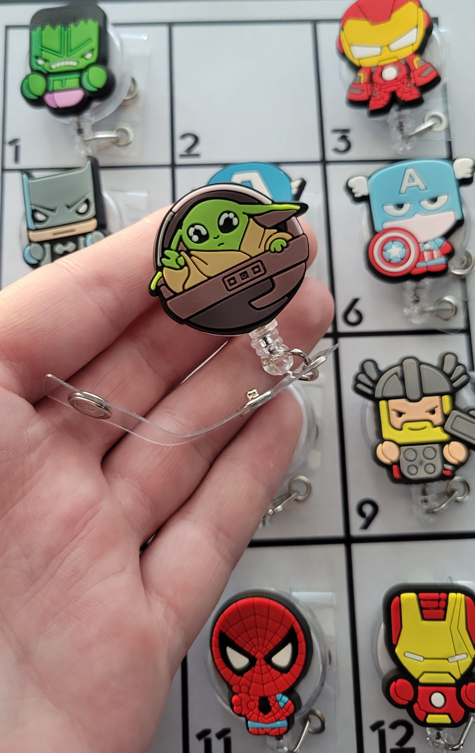 Marvel and DC Movie Character Badge Reel High Quality Retractable, Id ...