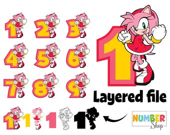 Sonic Numbers Png - Etsy