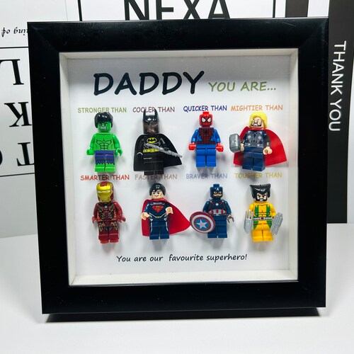 Custom Superhero Frame Dad Superhero Frame Father's Day - Etsy