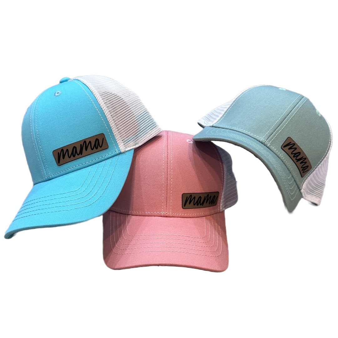 Mama Patch Baseball Cap: Cotton Twill Ponytail Hat - Etsy
