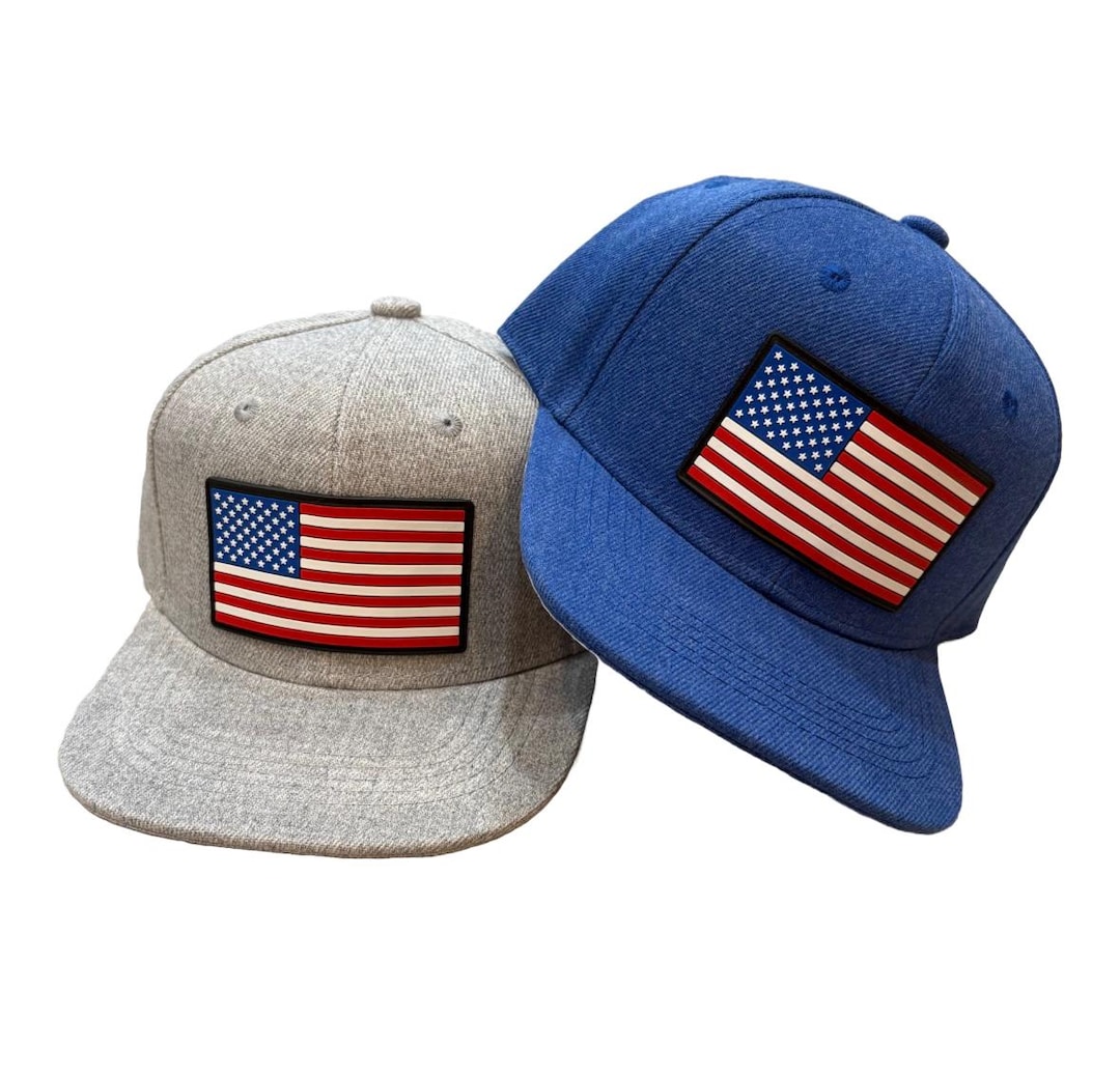 Kids American Flag Snapback Hat – PVC Patch Patriotic Trucker Cap ...