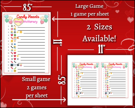 Valentine's Candy Hearts Emoji Pictionary Game | Fun Valentine's Day ...