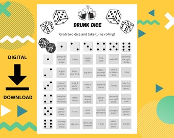 Dice Drinking Game - Etsy