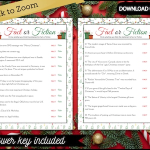 Fact or Fiction Christmas Game - Etsy