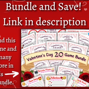 Valentine Riddles Game for Kids | Printable Valentine Party Game ...