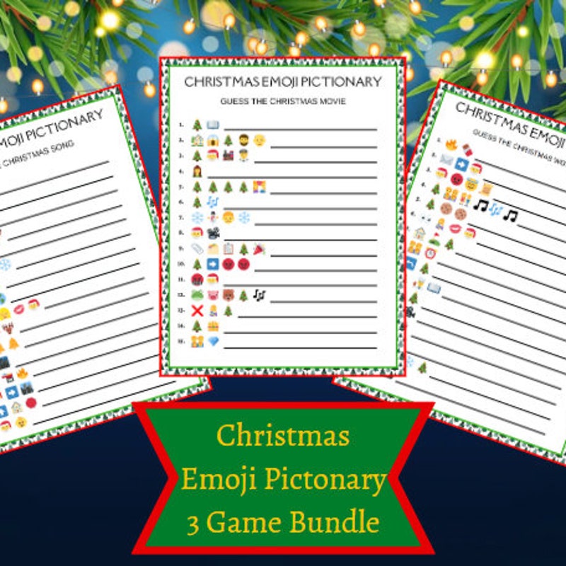 Christmas Song Emoji Game - Etsy