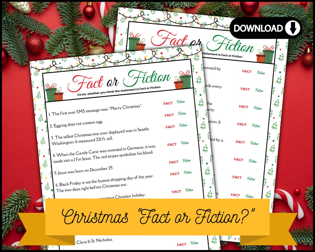 Fact or Fiction Christmas Game - Etsy
