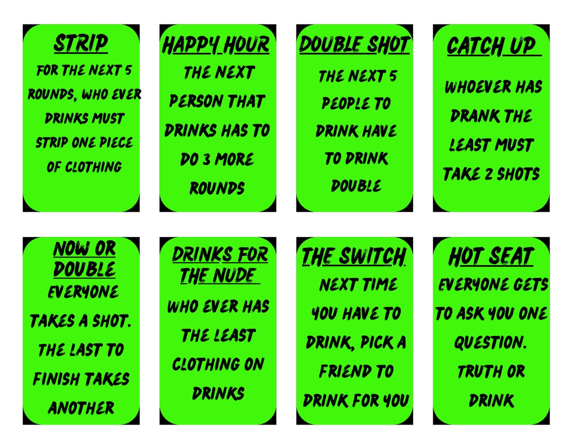Truth or Shot Adult Drinking Game to Party - Etsy