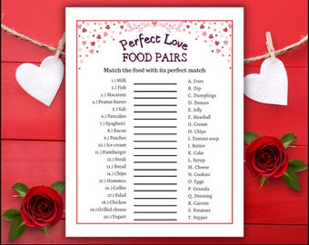 Valentine's Day Games | Valentine's Day Match Game | Food Pairs Game ...